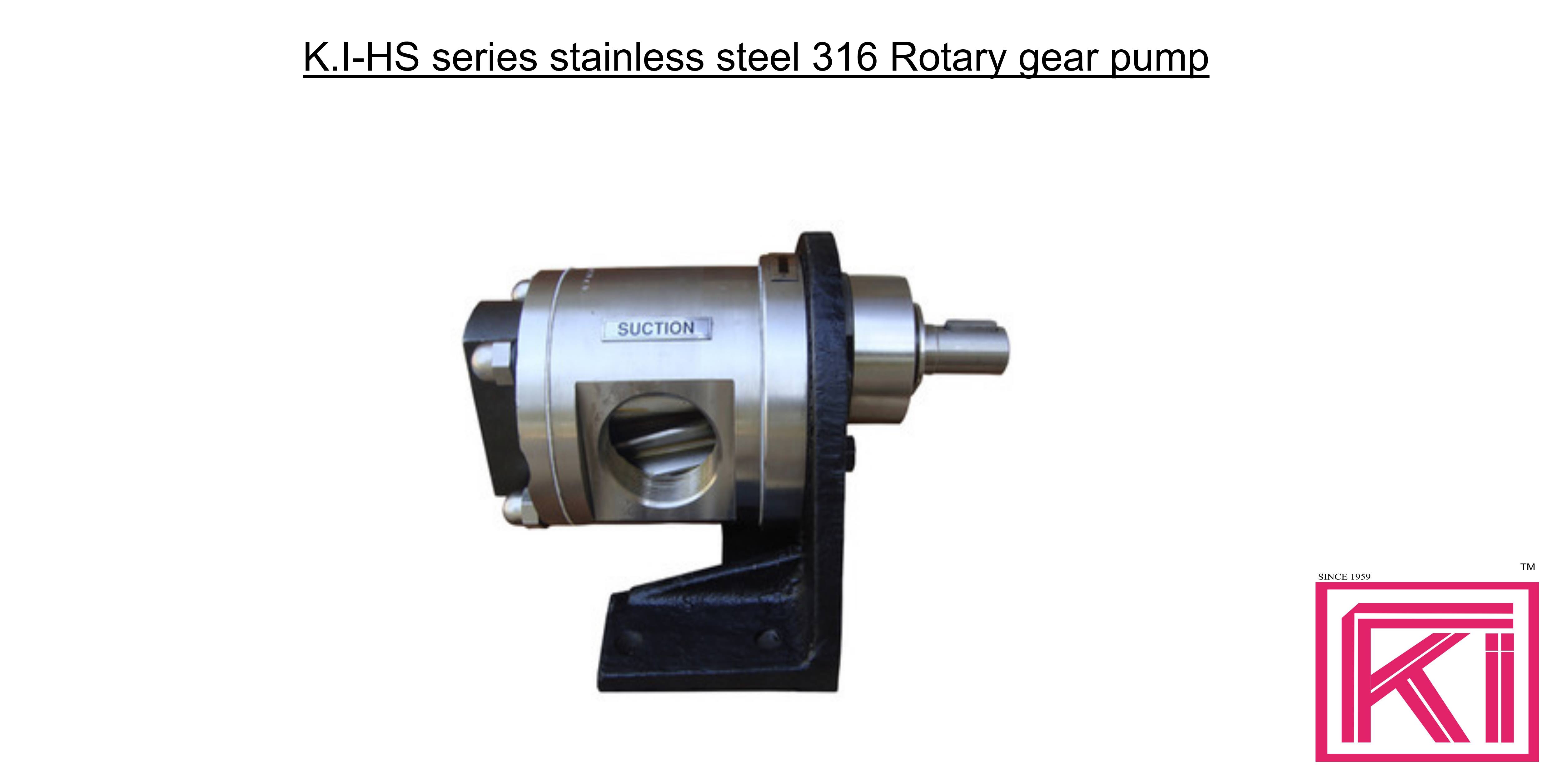 HS STAINLESS STEEL ROTARY GEAR PUMP- SS GEAR PUMP MANUFACTURER | Kirit ...